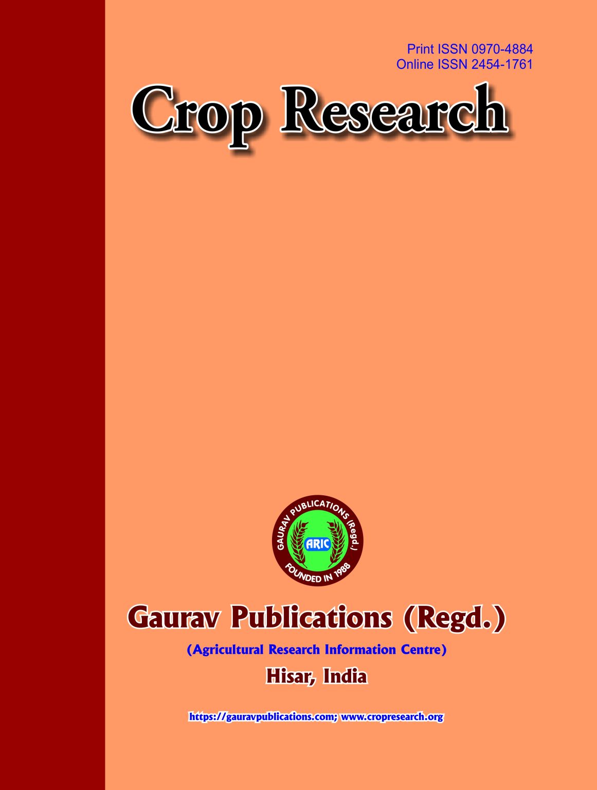 Crop Research & Research On Crops – International Journal on Crops ...